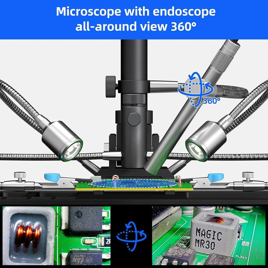Andonstar AD409 Max-ES 10.1" HDMI Microscope with Endoscope – Elektor
