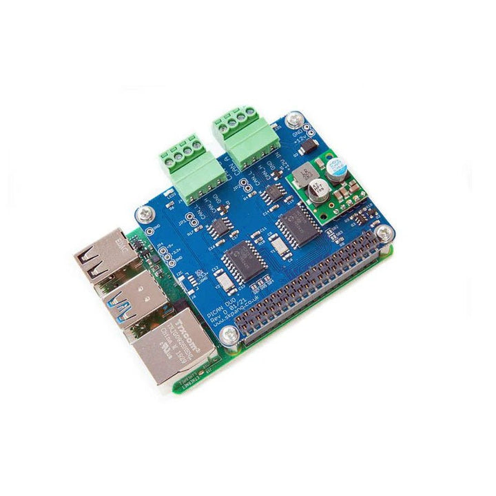 PiCAN 2 Duo (CAN-Bus Board for Raspberry Pi 4 with 3 A SMPS) – Elektor