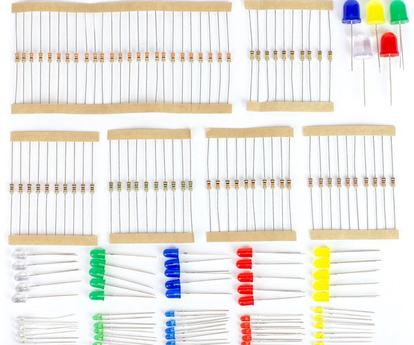Pimoroni Maker Essentials - 50 colorful LEDs & Resistors – Elektor