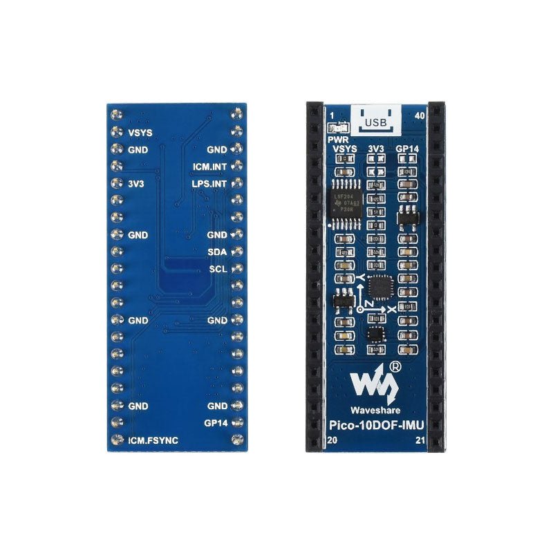 Waveshare 10 Dof Imu Sensor Module For Raspberry Pi Pico Elektor